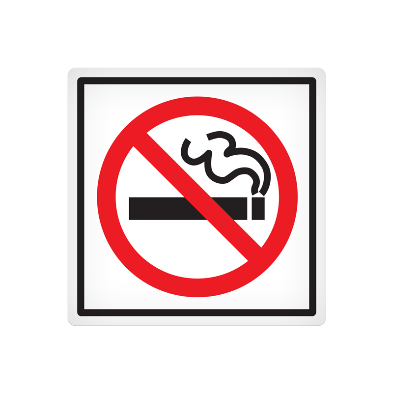DEC102 Red/Black/White No Smoking Pictogram Vehicle Safety & Emergency