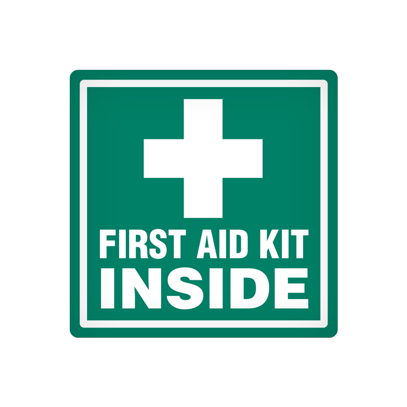 DEC104 Green/White FIRST AID KIT INSIDE Vehicle Safety & Emergency Equ