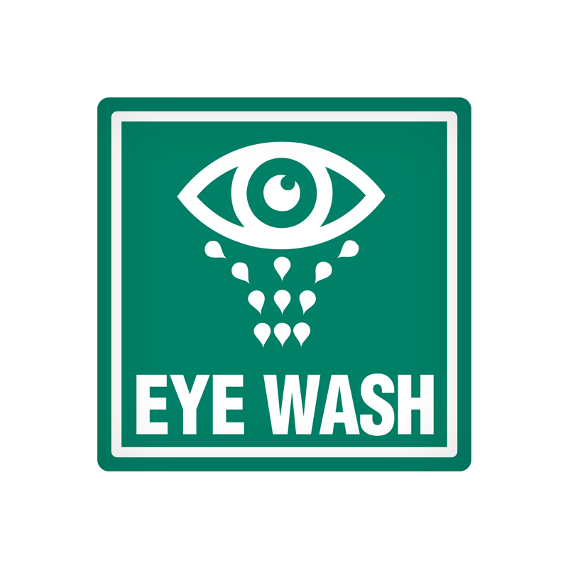 DEC112 Green/White EYE WASH Vehicle Safety & Emergency Equipment Adhes